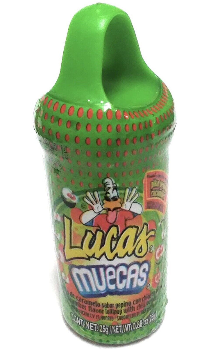 2 X Lucas Muecas Pepino Pickle Flavored Lollipop W/Chili Powder Mexica ...