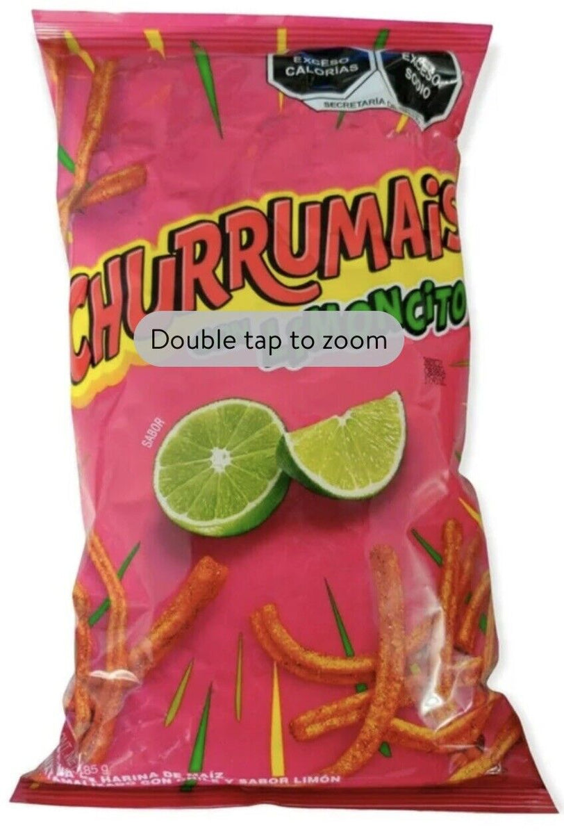 Sabritas Churrumais con Limoncito Box W/3 bags papas snack Mexican Chi ...