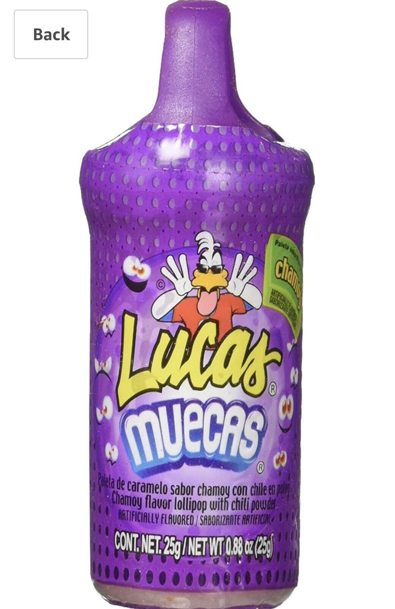 2 X Lucas Muecas Chamoy Flavored Lollipop W/Chili Powder Mexican Candy ...