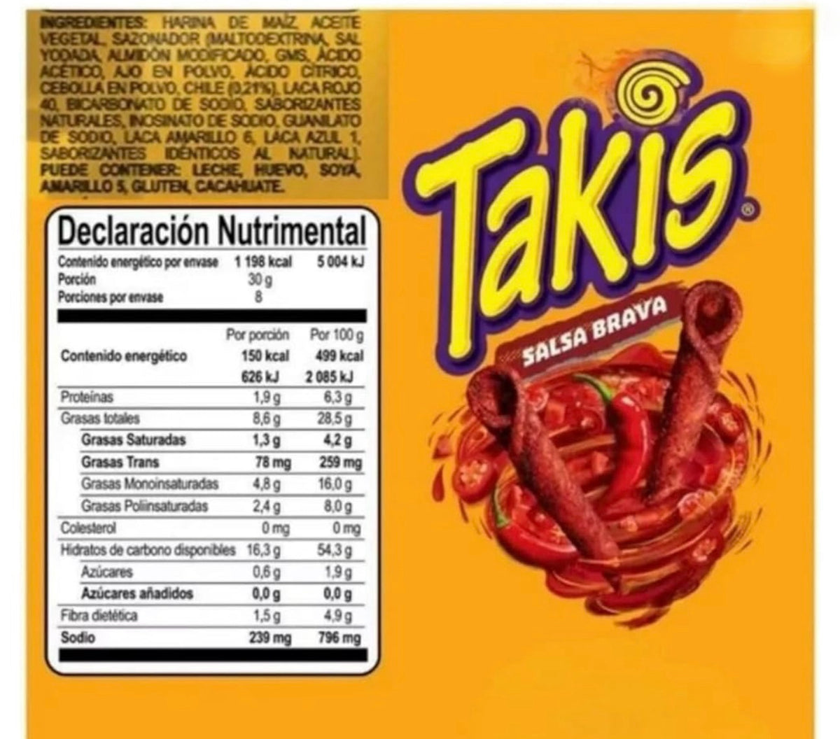 barcel takis salsa brava Mexican snacks BIG 240g bags pack of 3 ...