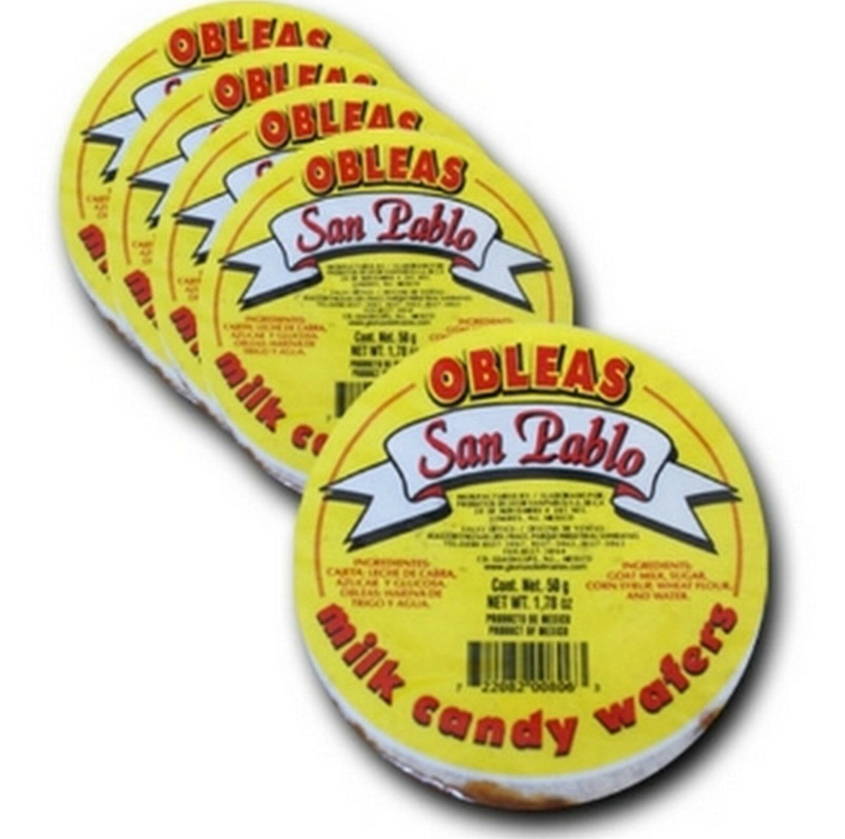 Obleas con cajeta de leche Mexican milk candy wafers 20 Mini pcs seale ...